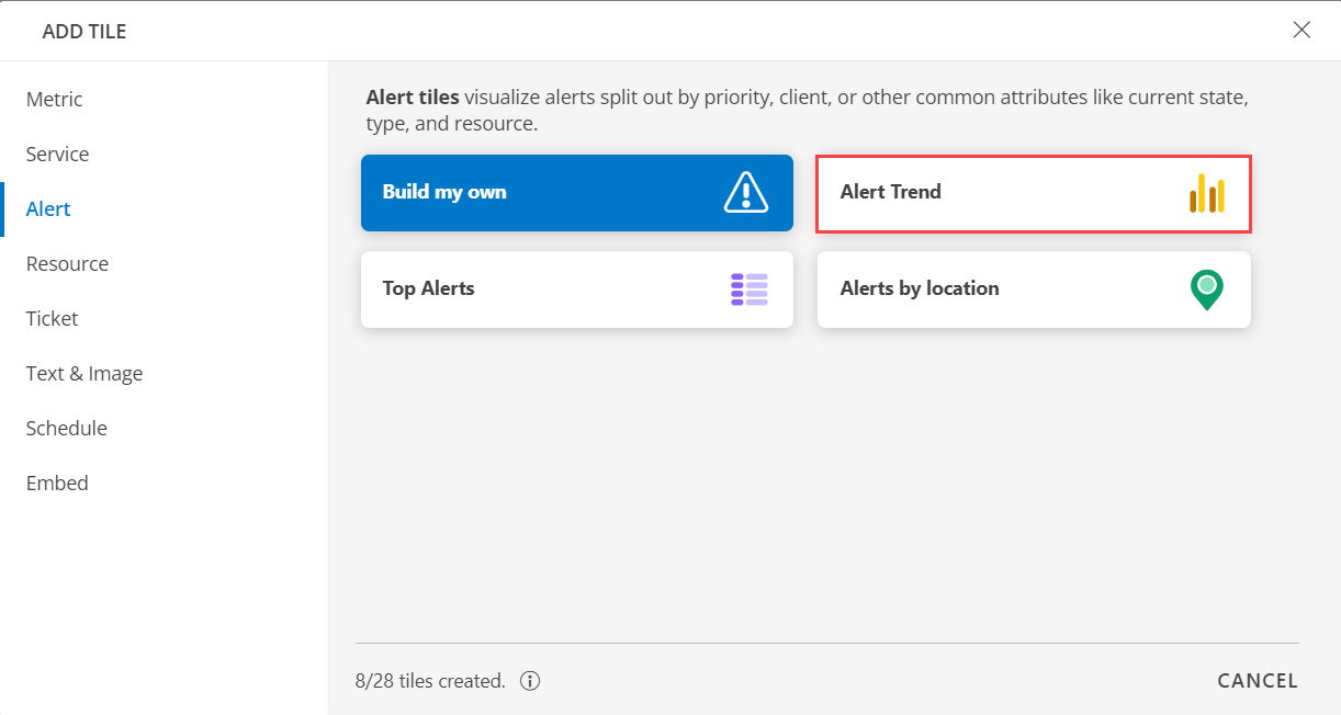 Alert Tile | OpsRamp Documentation